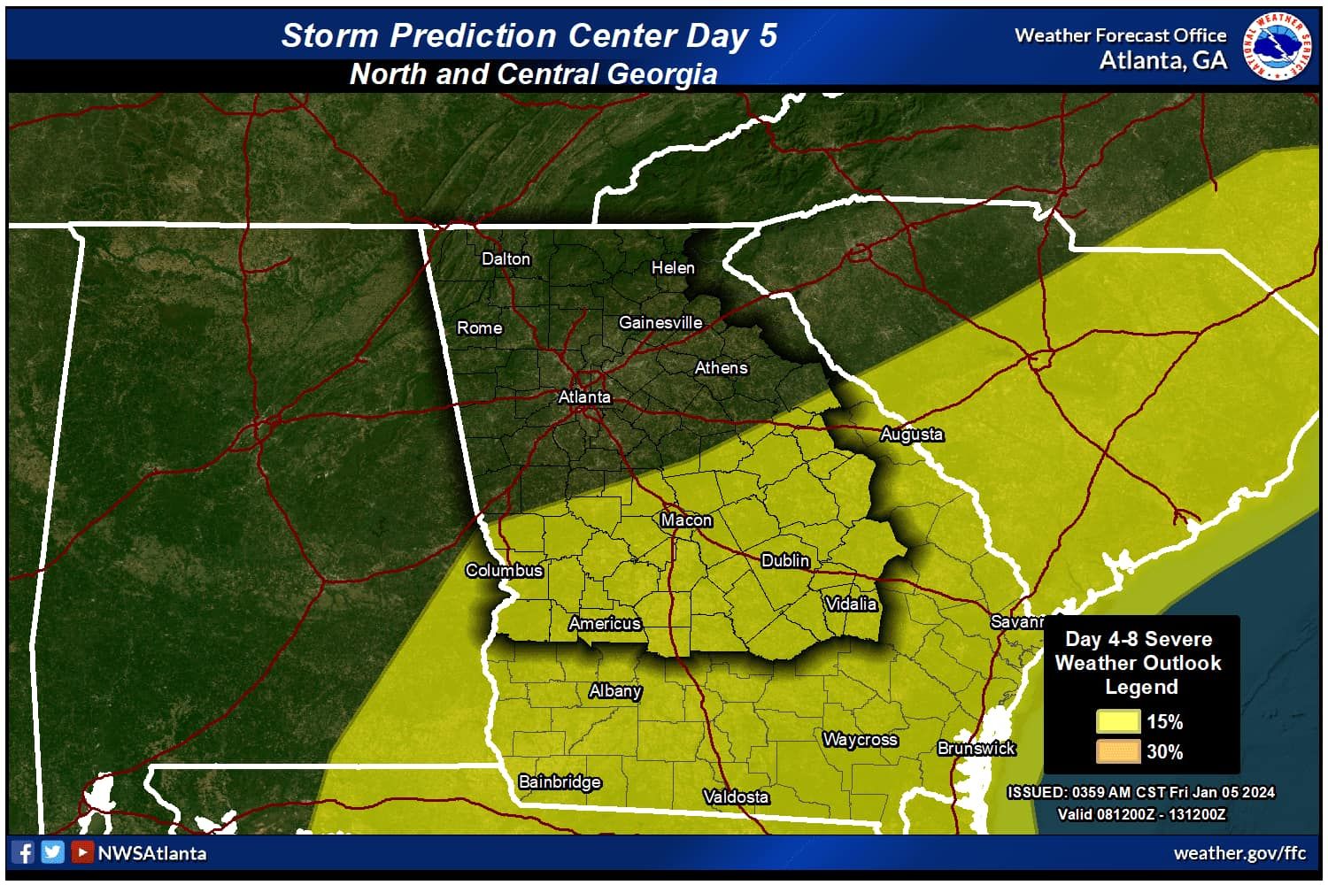 Severe Weather Possible for Southeast Georgia Next Week • The Georgia ...